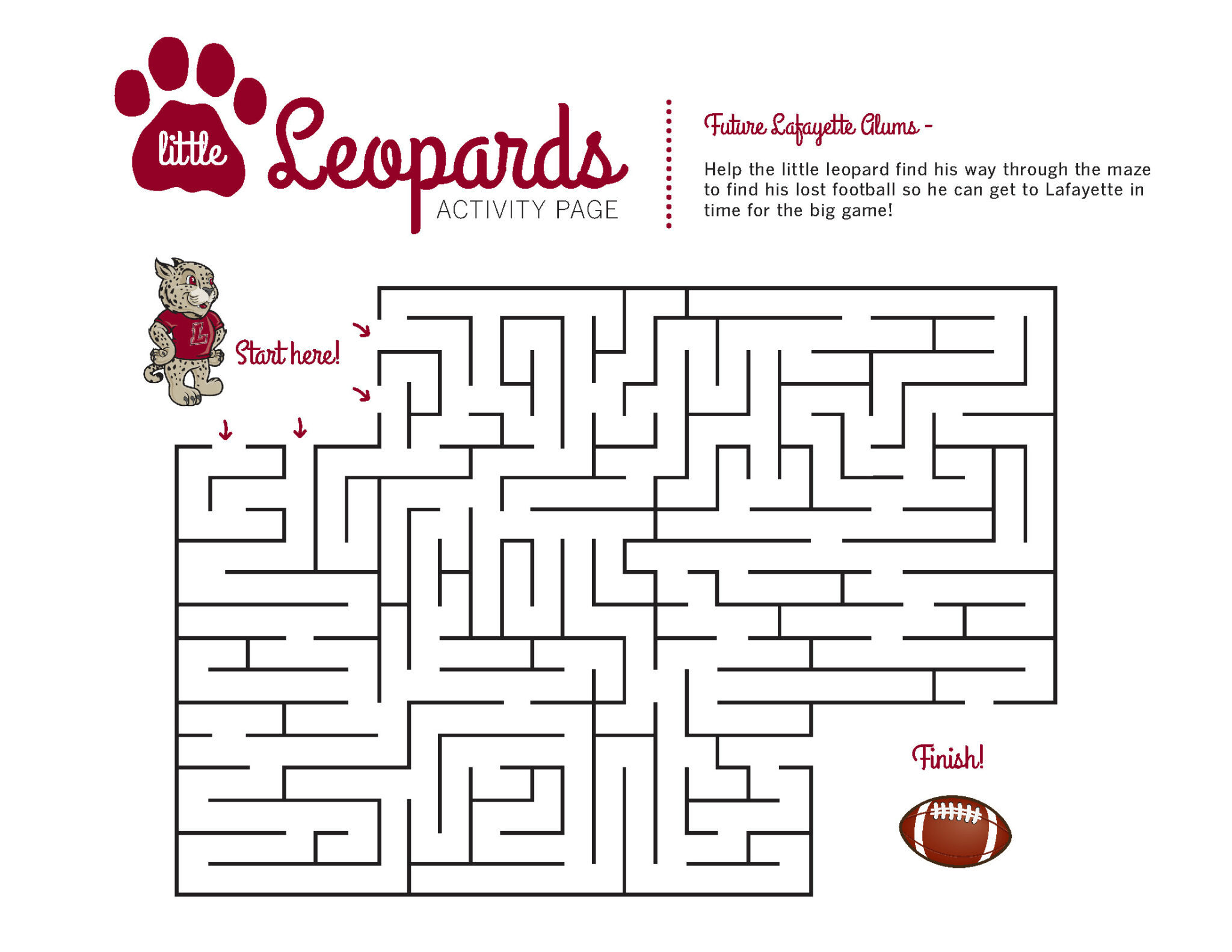 Little Leopards Activity Pages · News · Lafayette College
